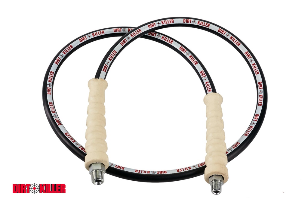 10’ High Pressure Whip Line With 3/8” MNPT Swivel Crimps | Dirt Killer